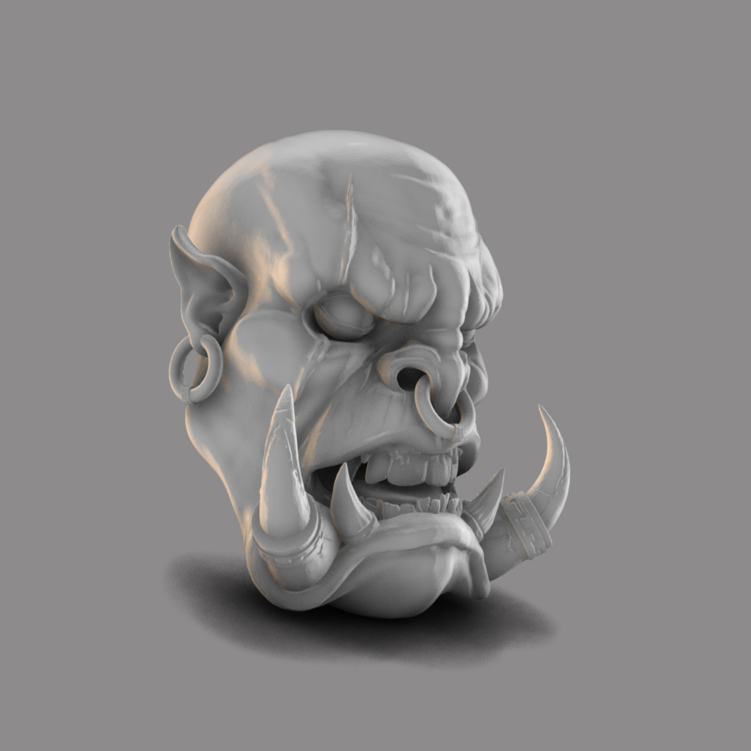 Bald Ork Head – Dusk Till Dawn Studio