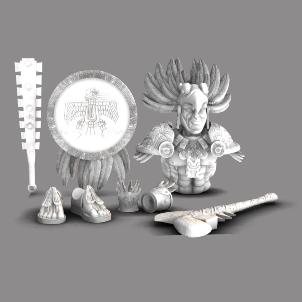 Aztec Eagle Knight Pauldron Set – Dusk till dawn studio