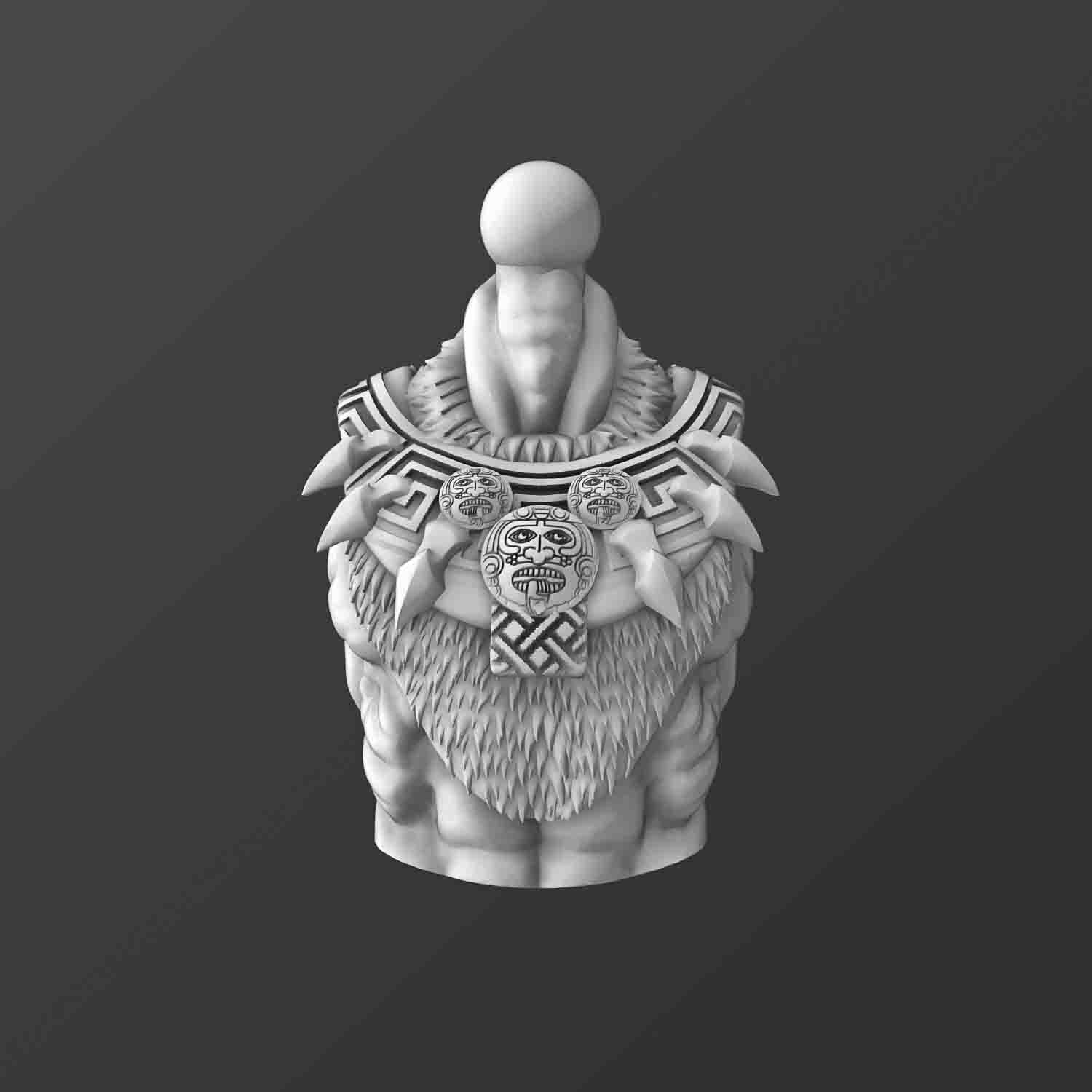 Aztec Jaguar Warrior Torso Mythic Legions Compatible Resin Torso