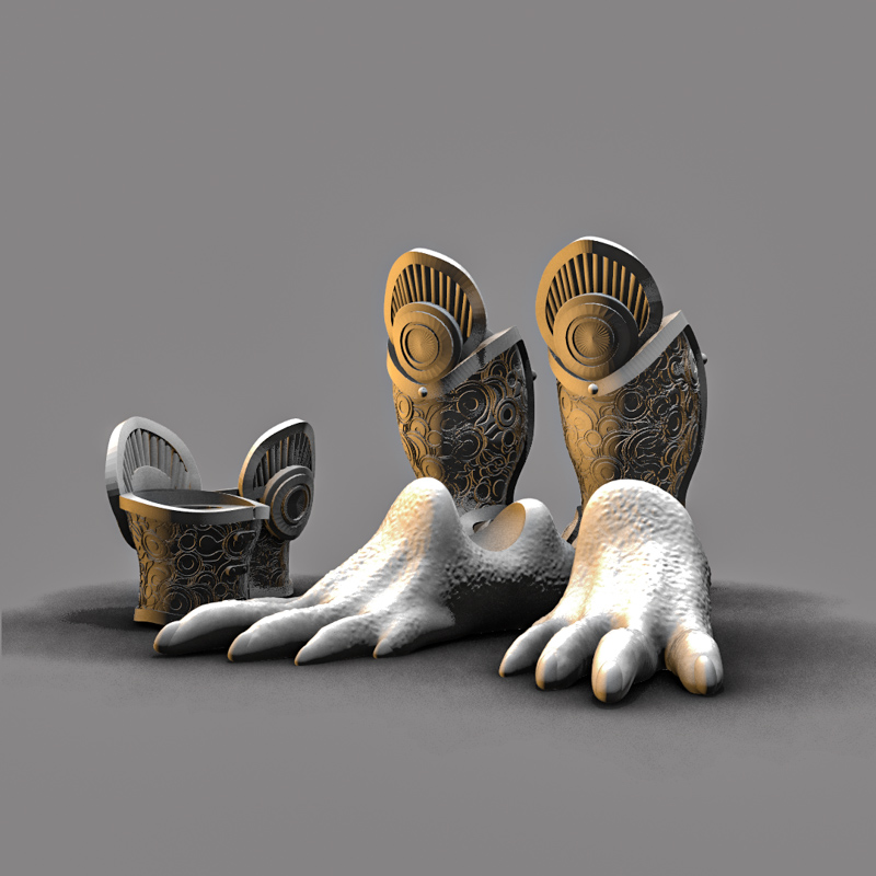 Bullfrog Warrior feet, lower legs and arms plate - Dusk till dawn studio