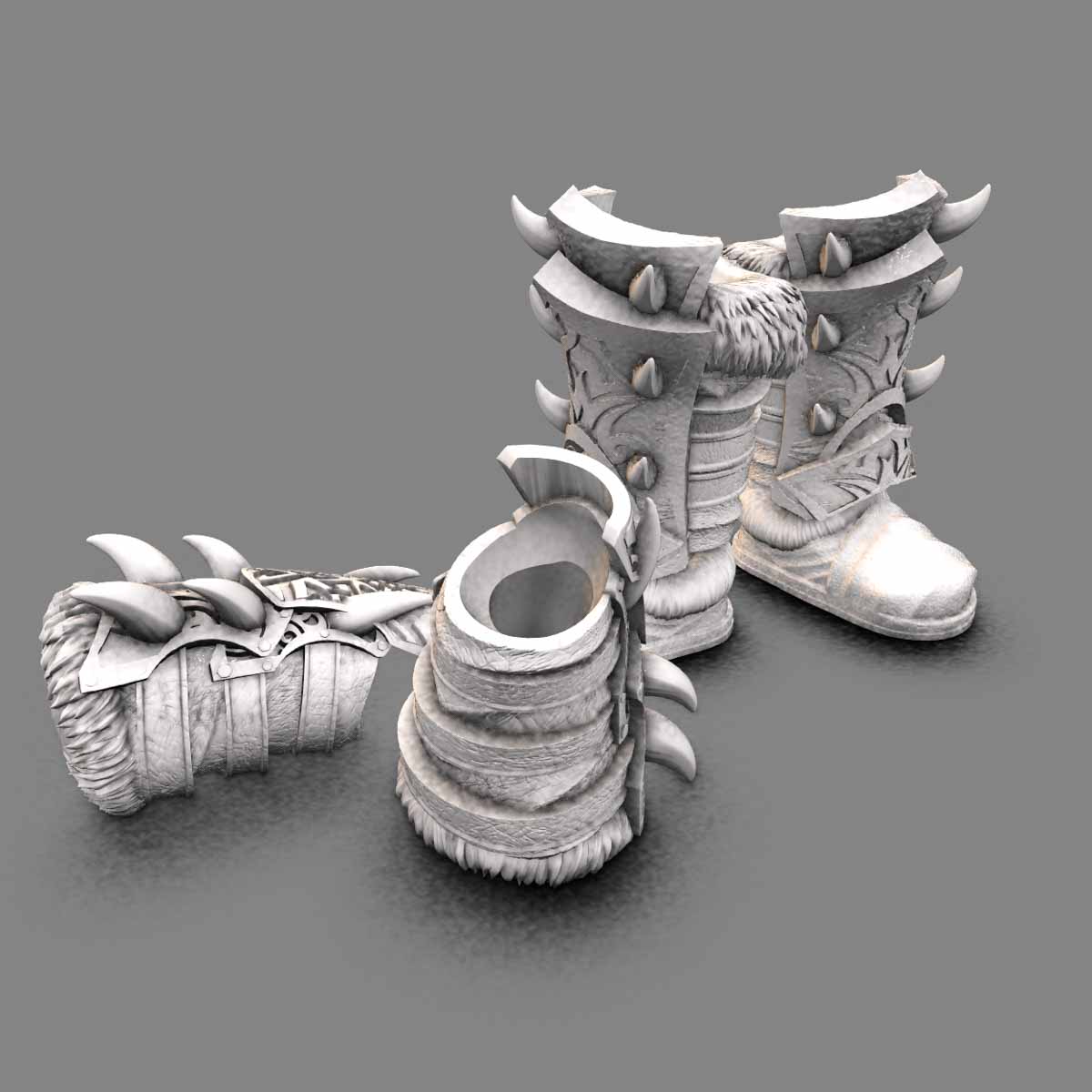 Mongoose Ogre Orc feet, lower legs and arms plate – Dusk till dawn studio